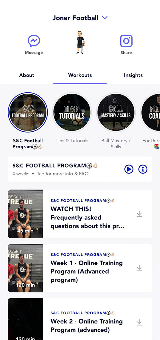 Joner Football Training App